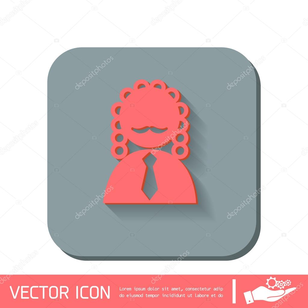 Icono de juez avatar . Vector de stock por ©Little_cuckoo 82395494