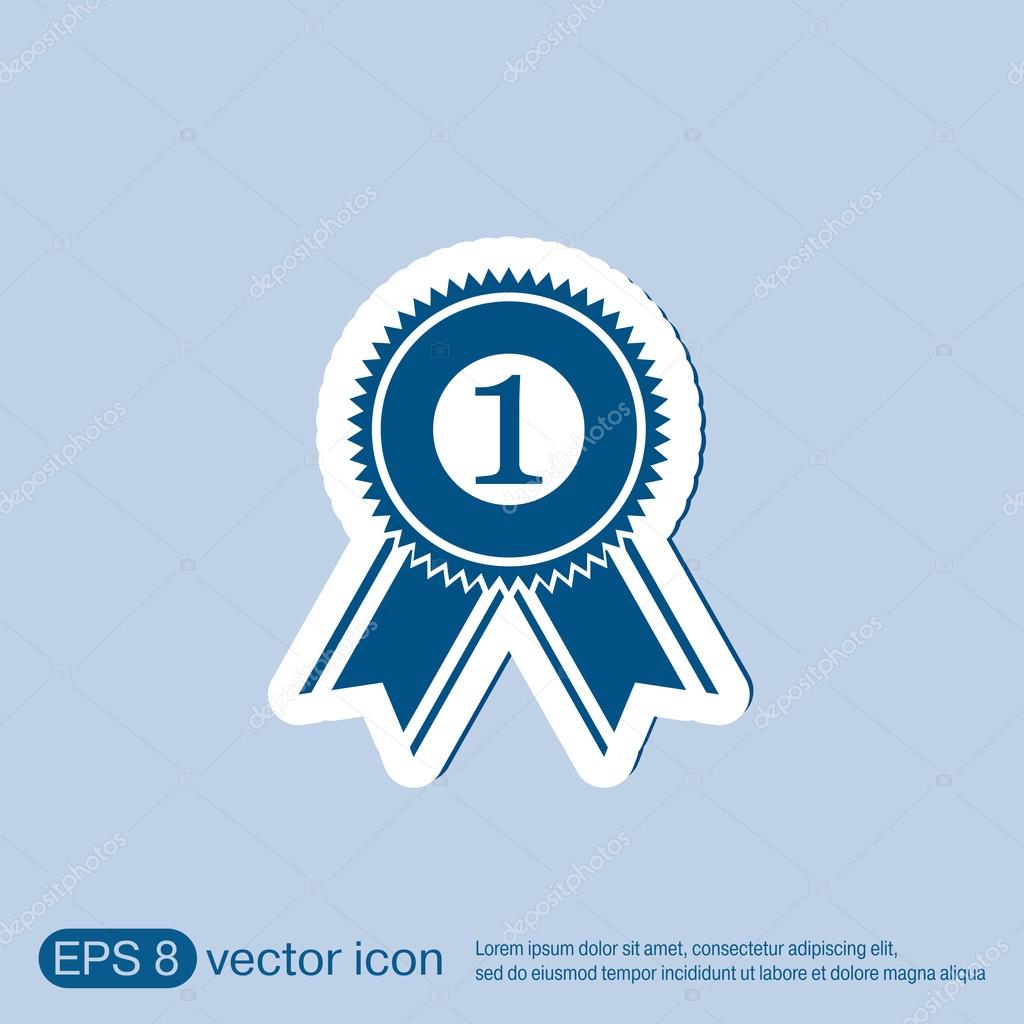 First place ribbon rosette icon. Stock Vector by ©Little_cuckoo 83586070