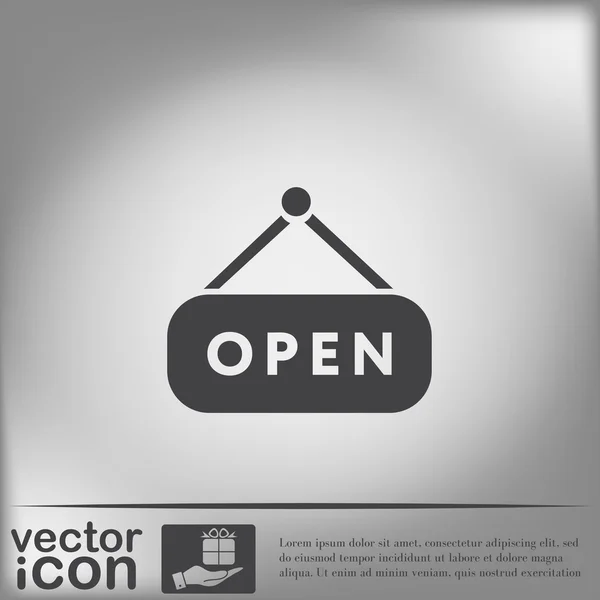 Open sign icon imágenes de stock de arte vectorial | Depositphotos
