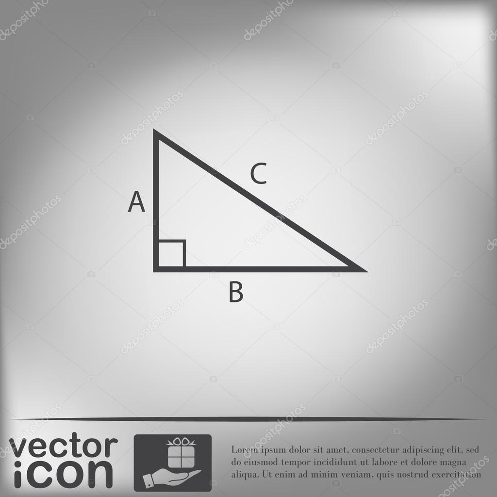 Triangle math icon Stock Vector by ©Little_cuckoo 87046830