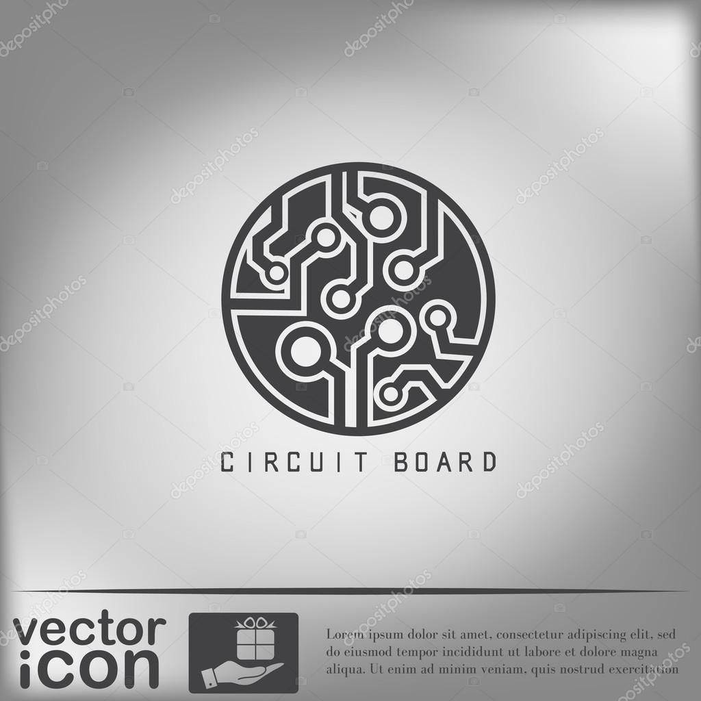 Circuit board sign icon Stock Vector by ©Little_cuckoo 87046980