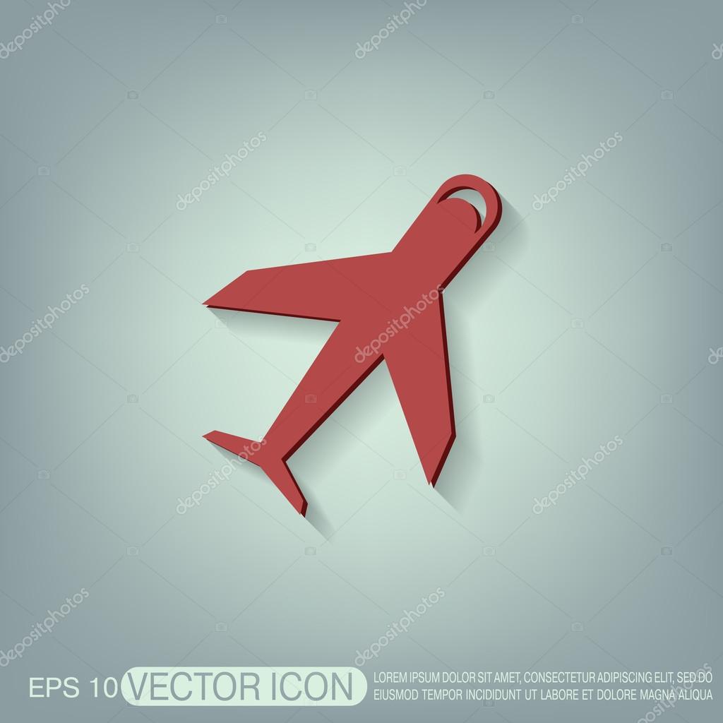 Airplane symbol icon Stock Vector by ©Little_cuckoo 88502092