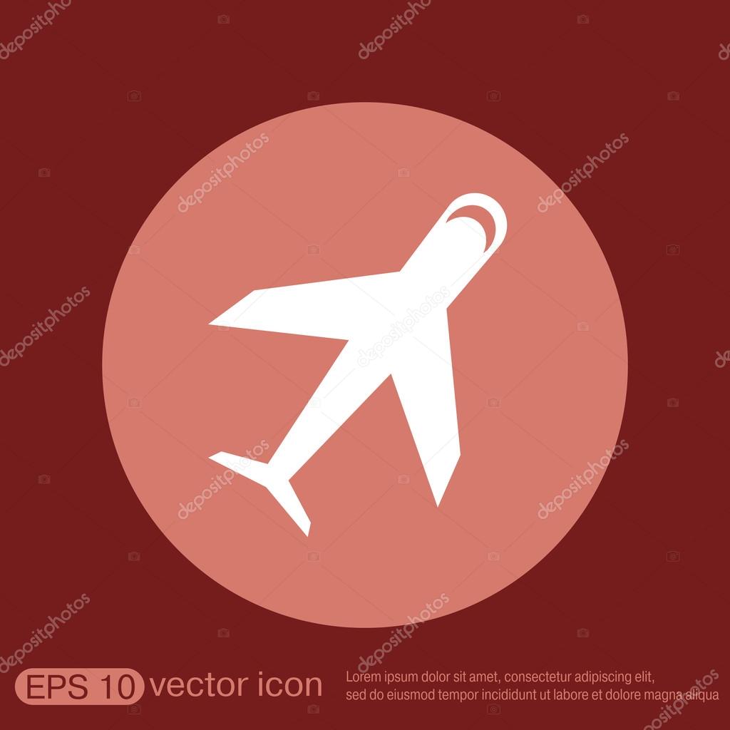 Image vectorielle Icône symbole avion par ©Little_cuckoo - 88503772