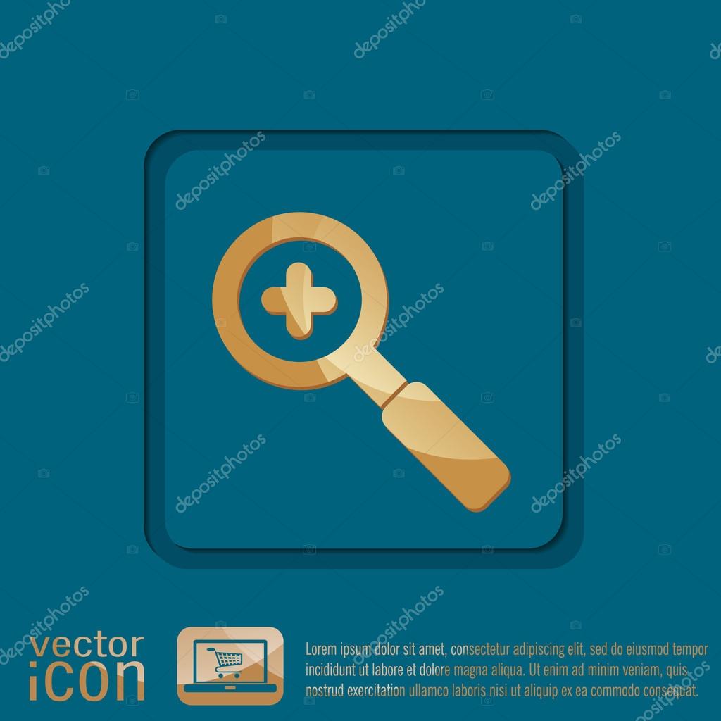 Magnifier increase icon Stock Vector by ©Little_cuckoo 89279212