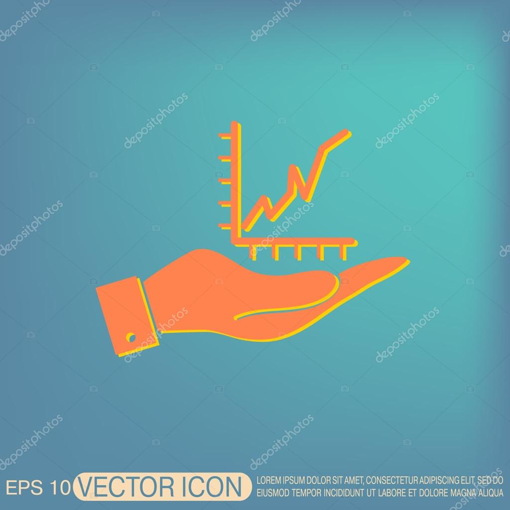 Hand holding chart diagram figure Stock Vector by ©Little_cuckoo 89281200
