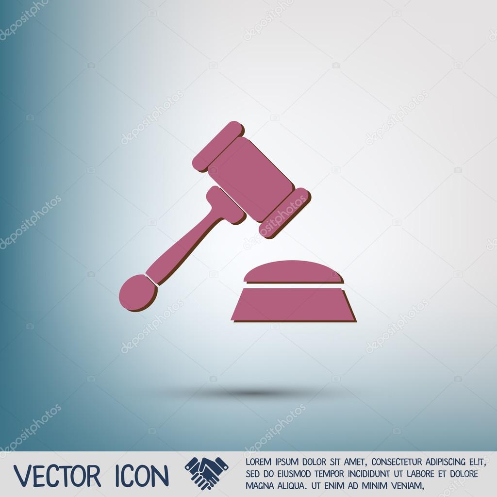 Gavel law icon Stock Vector by ©Little_cuckoo 91974708