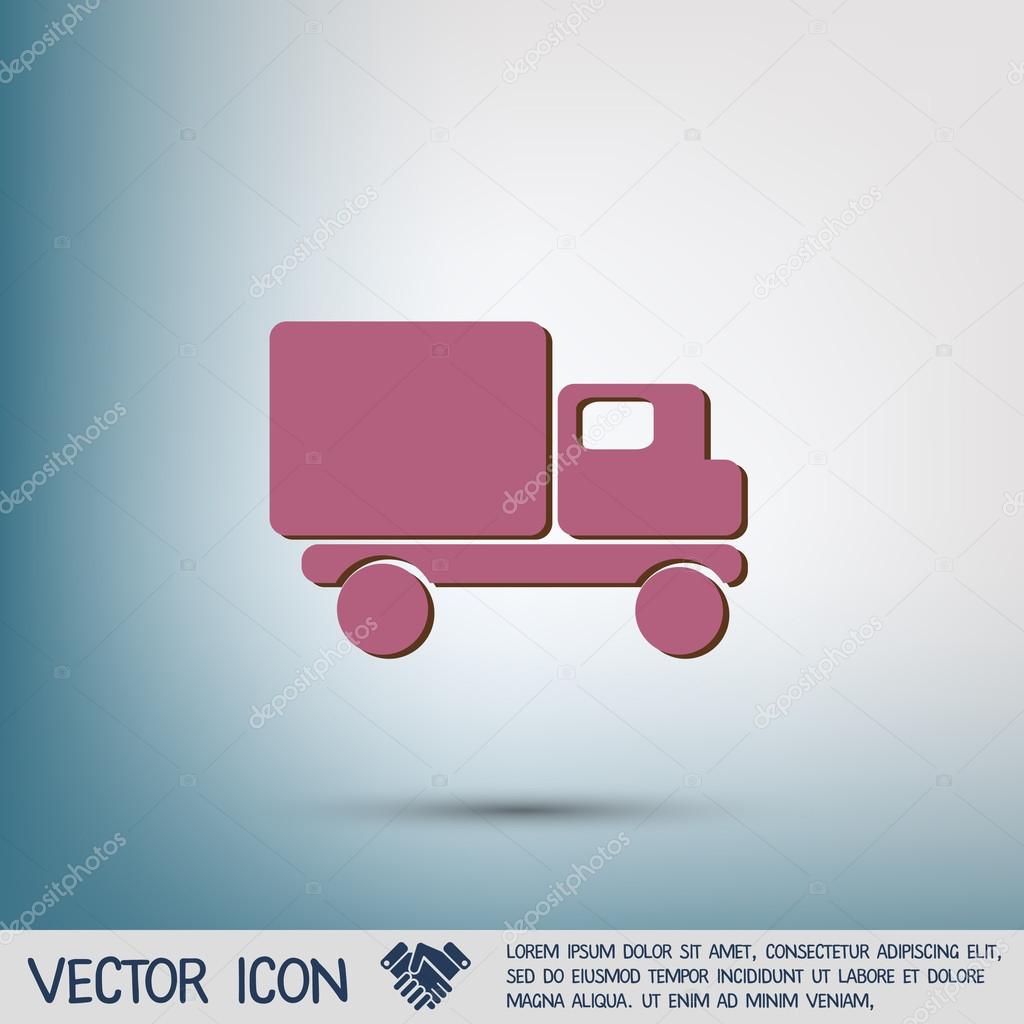 Truck logistic icon Stock Vector by ©Little_cuckoo 91974768