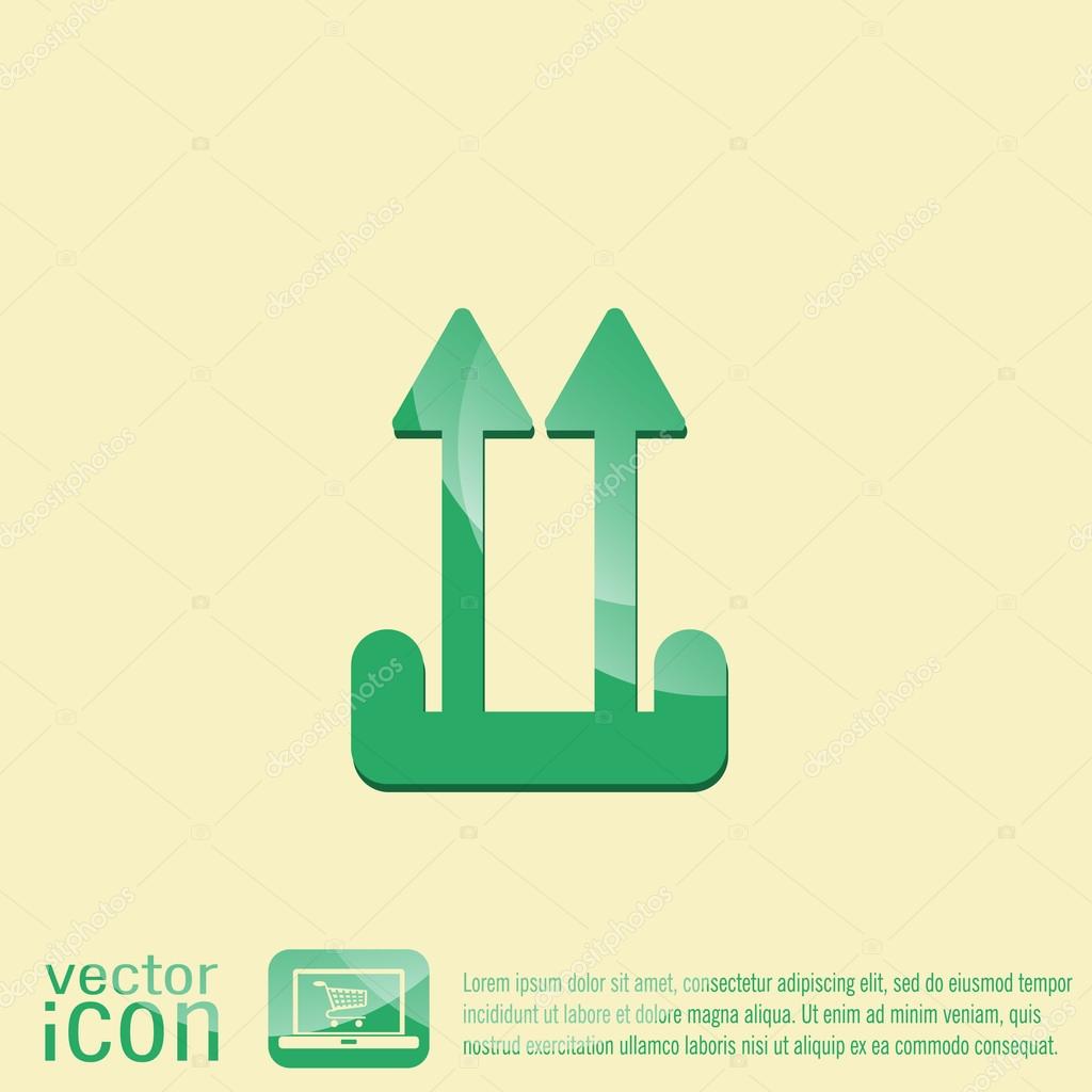 Fragile symbol, arrow up Stock Vector by ©Little_cuckoo 91975612