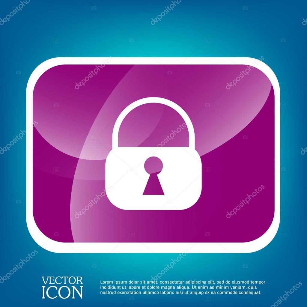 Padlock symbol icon Stock Vector by ©Little_cuckoo 91976276