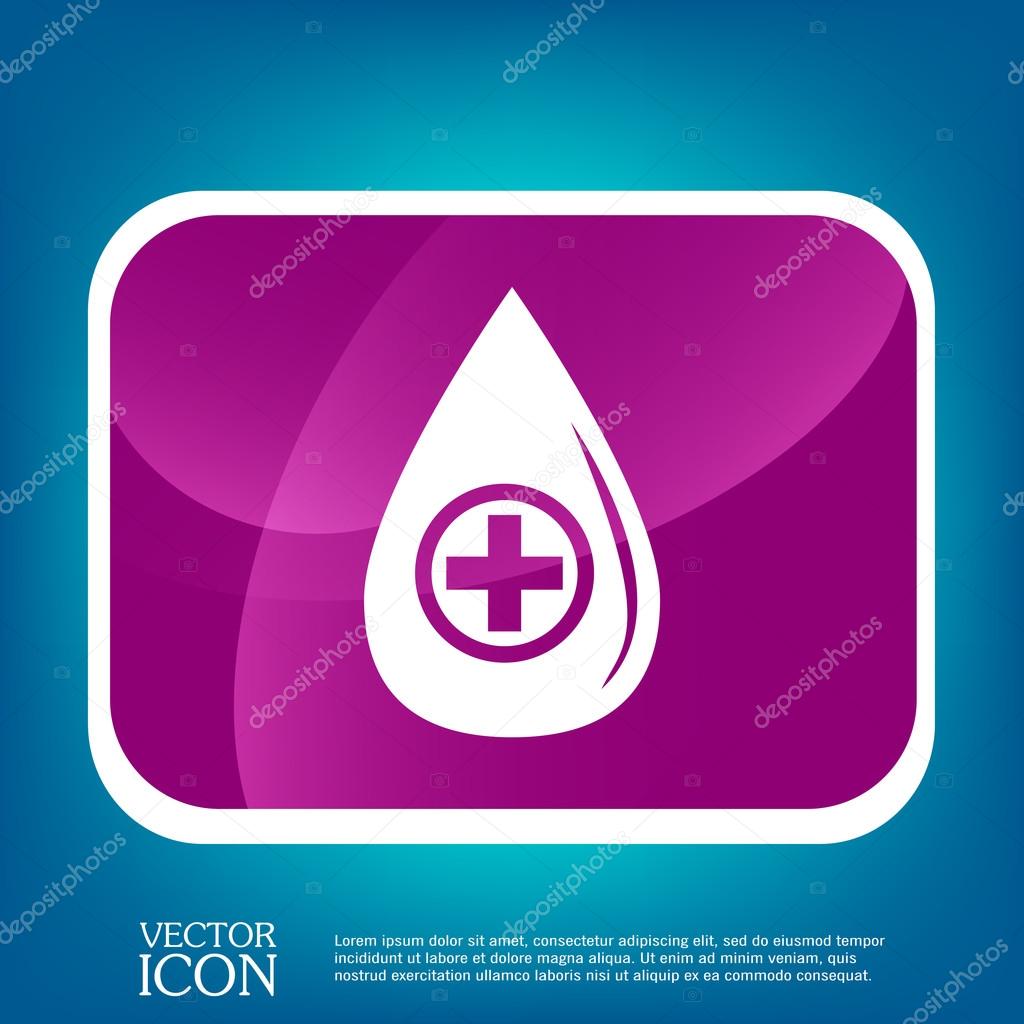 Drop with cross medical symbol Stock Vector Image by ©Little_cuckoo ...