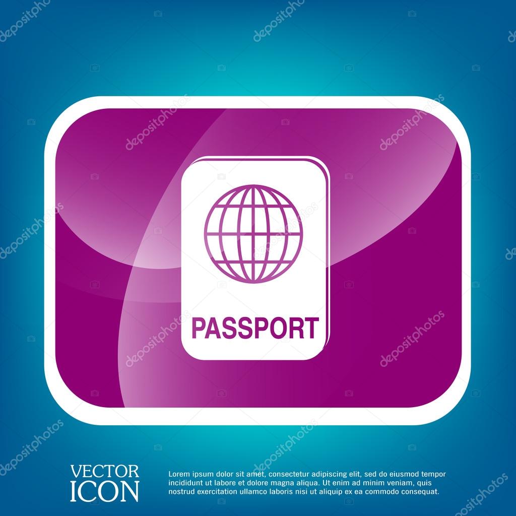 International passport icon Stock Vector by ©Little_cuckoo 91976878