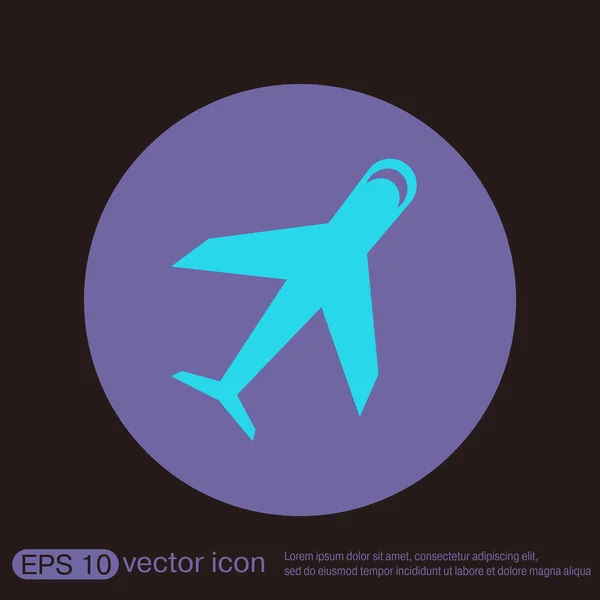 Airplane symbol icon Stock Vector by ©Little_cuckoo 88502092