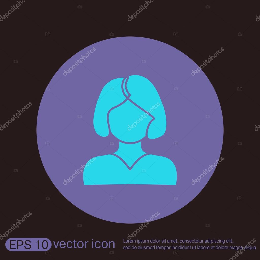 Female avatar icon Stock Vector by ©Little_cuckoo 92935354