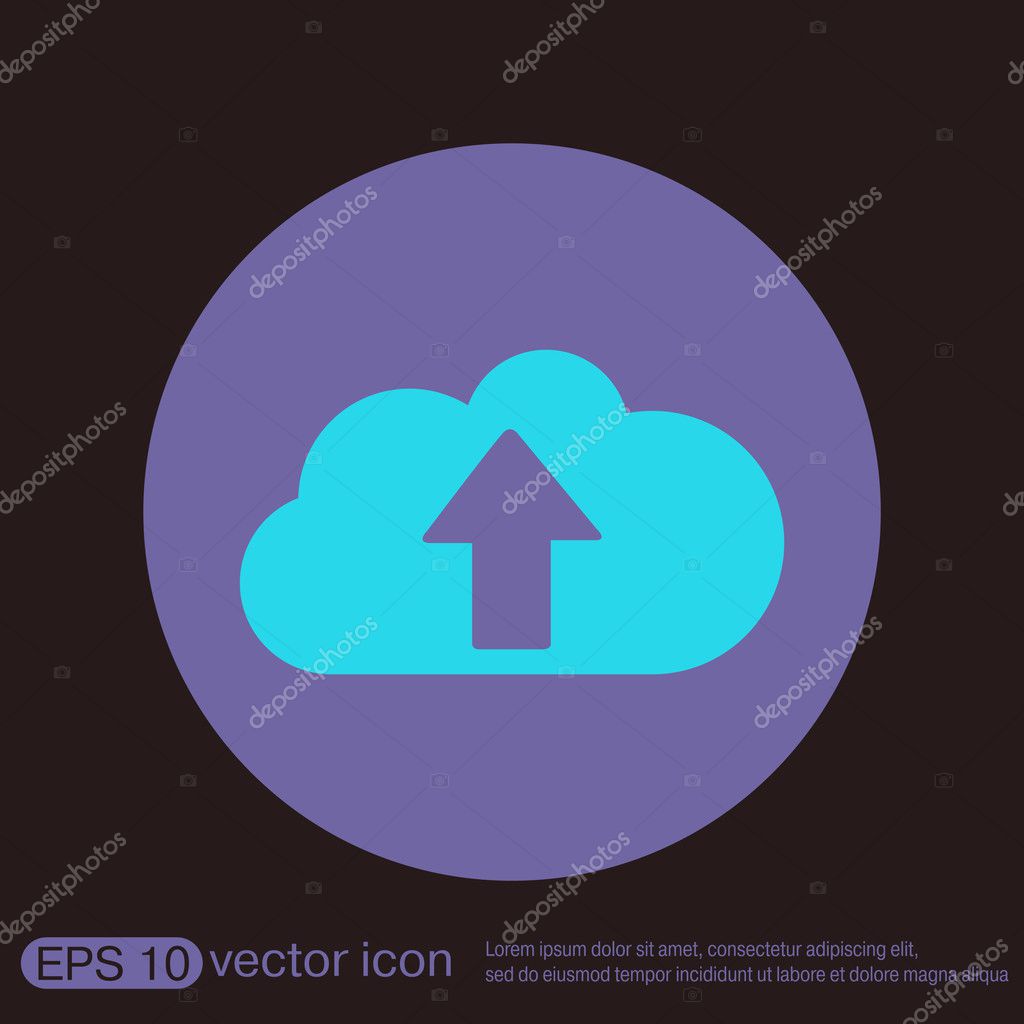 Cloud upload icon Stock Vector by ©Little_cuckoo 92936348
