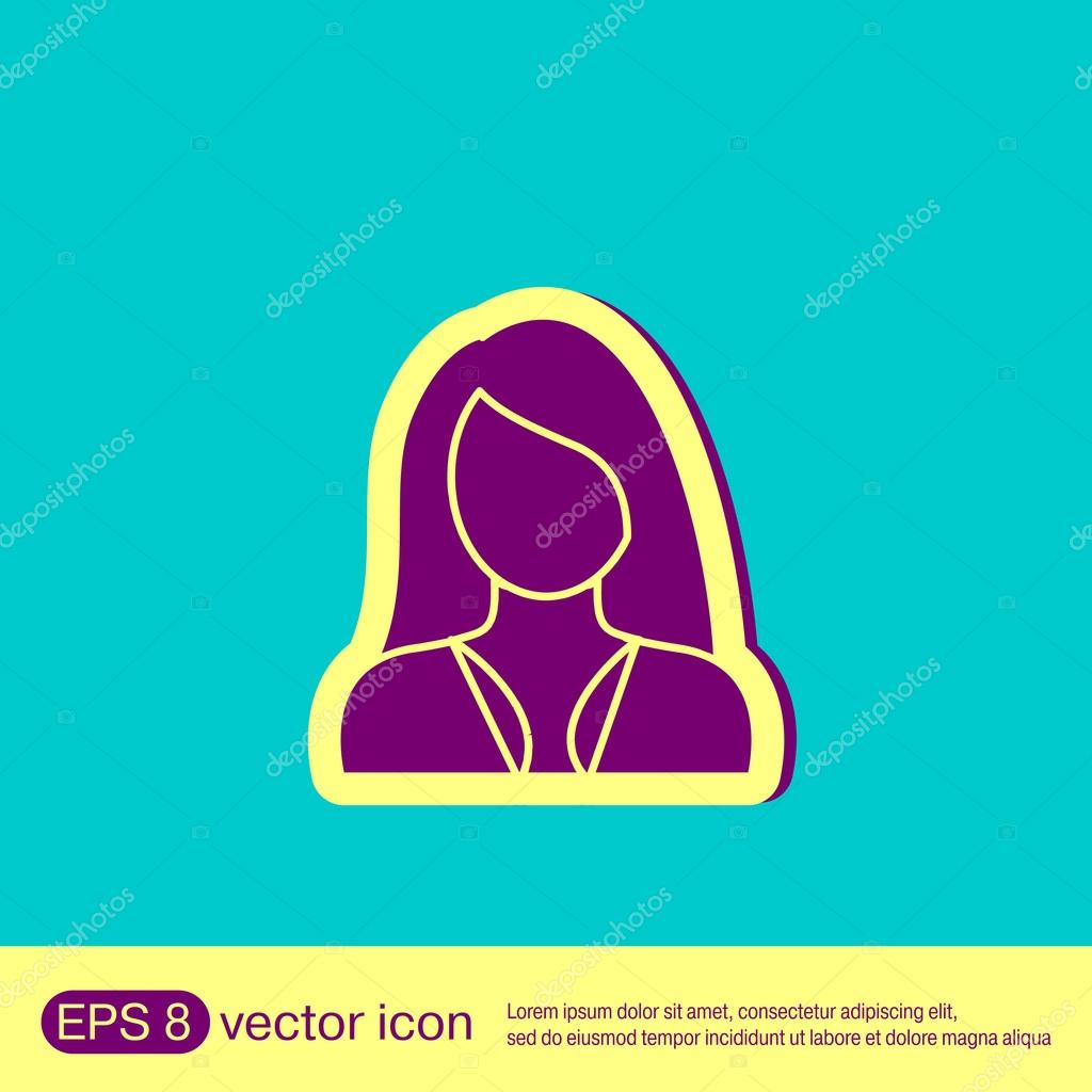 Female avatar icon Stock Vector Image by ©Little_cuckoo #92936492