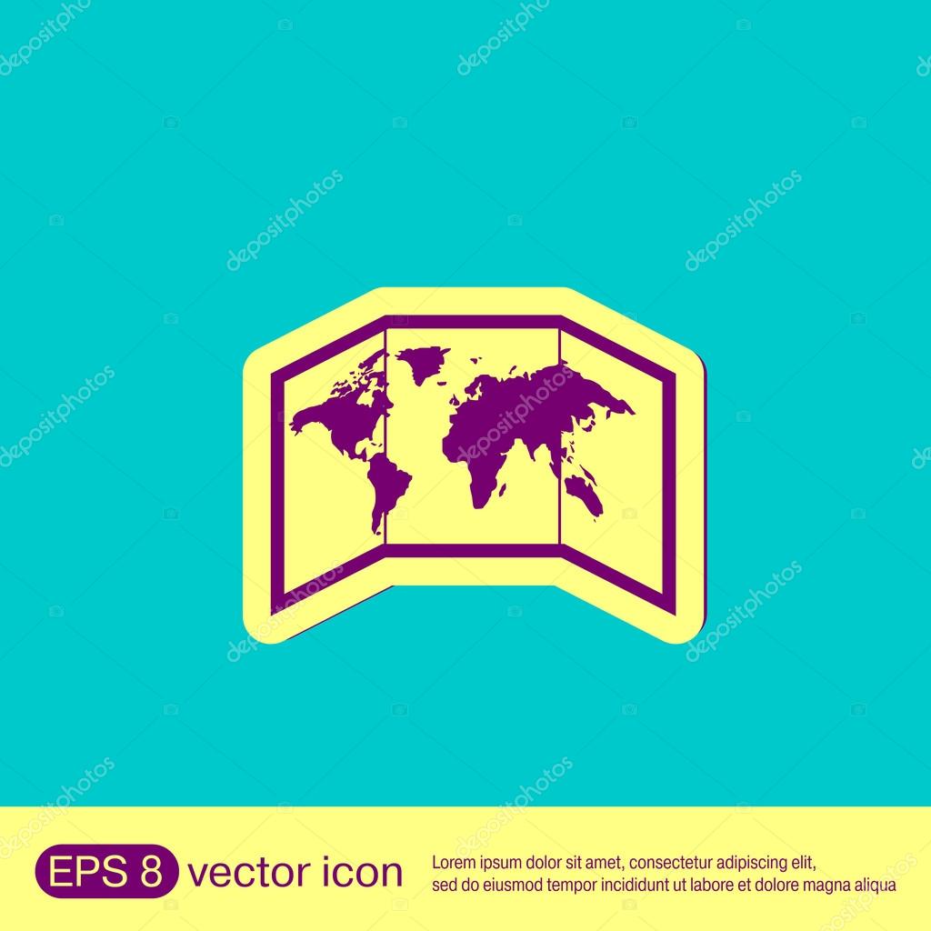 Icono del mapa-países del mundo Vector de stock por ©Little_cuckoo 92937682