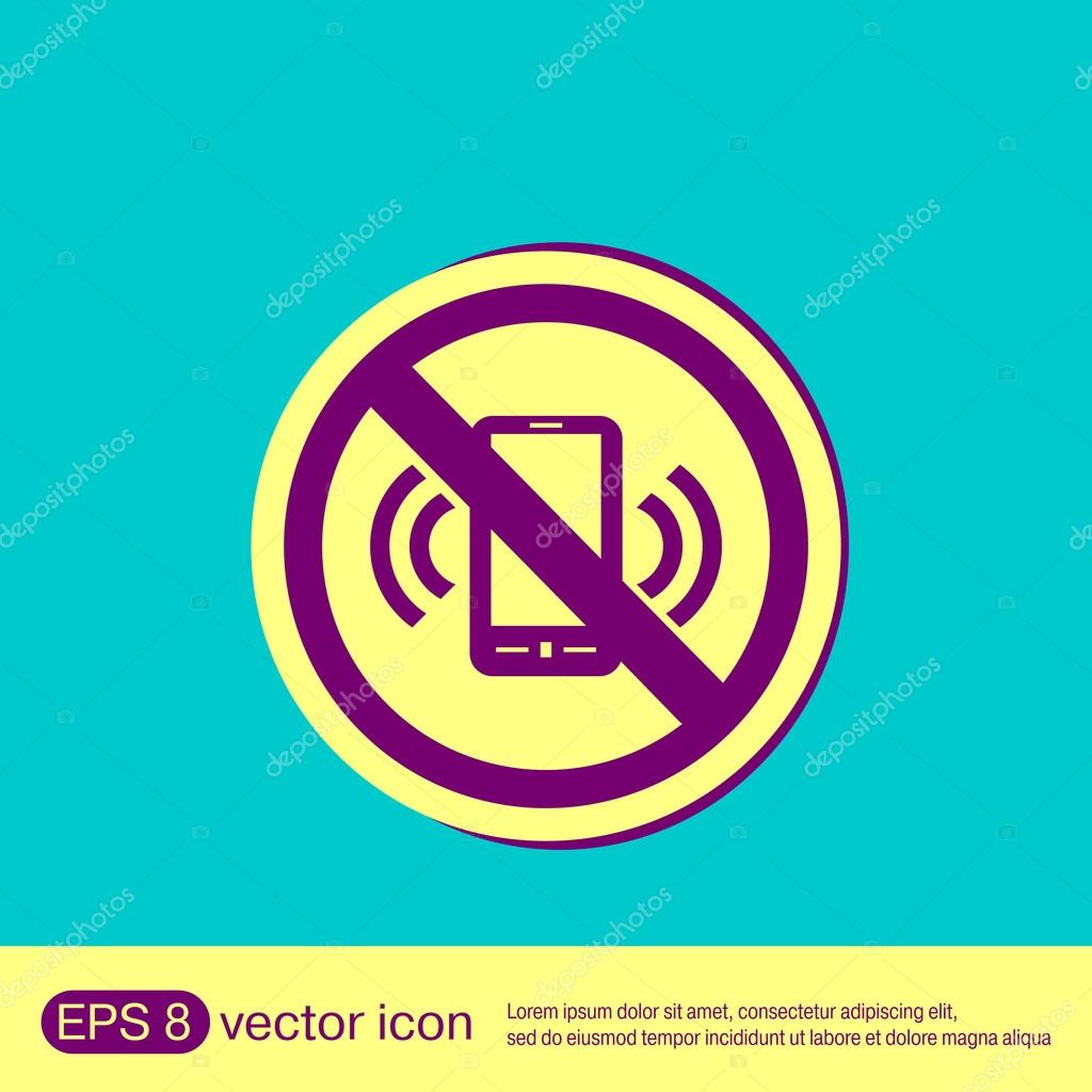 Prohibido usar el símbolo del teléfono Vector de stock por ©Little ...