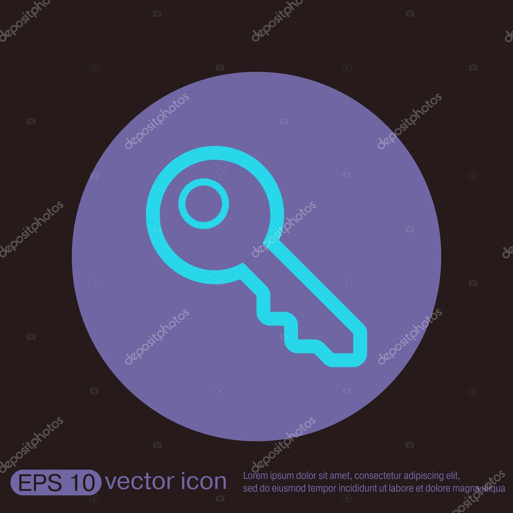 Icono del símbolo clave Vector de stock #92939470 de ©Little_cuckoo