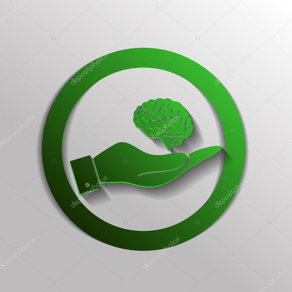 Hand holding Brain Stock Vector by ©Little_cuckoo 94515302