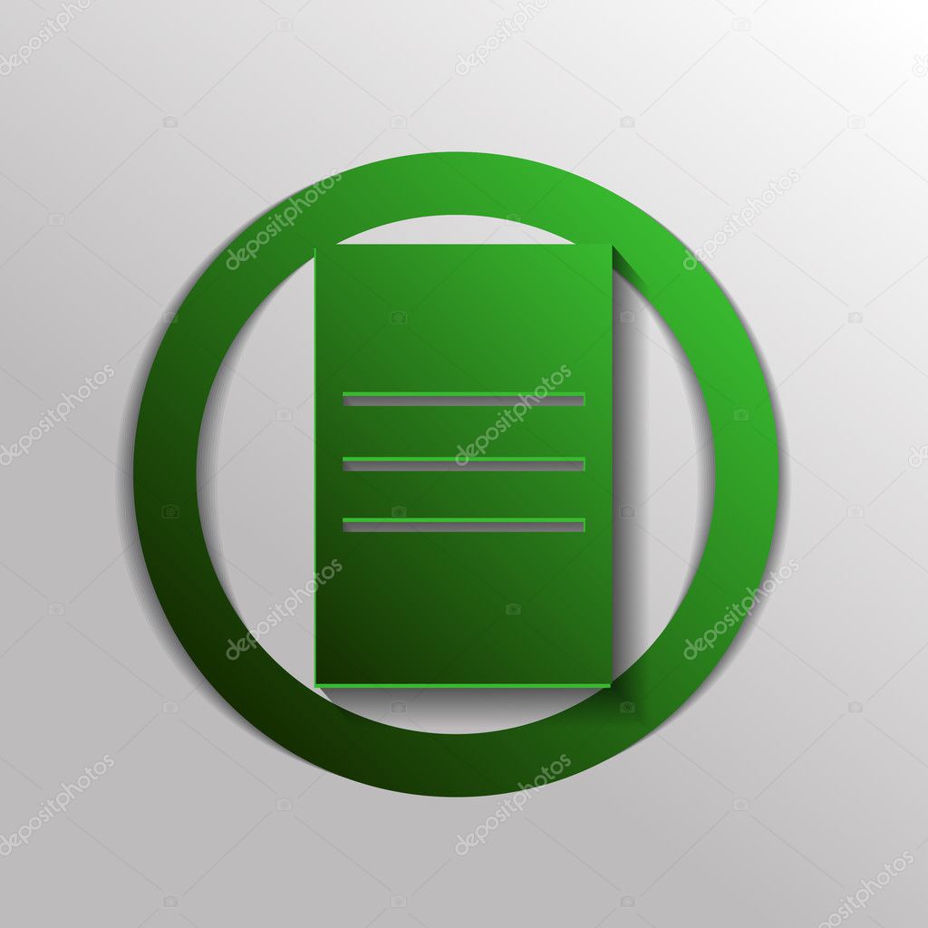 Sheet of paper icon Stock Vector by ©Little_cuckoo 94517340