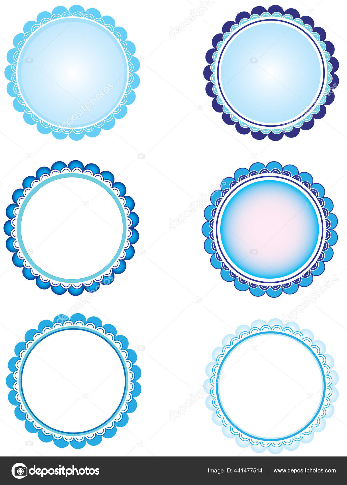 Frames Multi Colored Frames Blue Lilac Beautiful Frames Blue Blue Stock ...