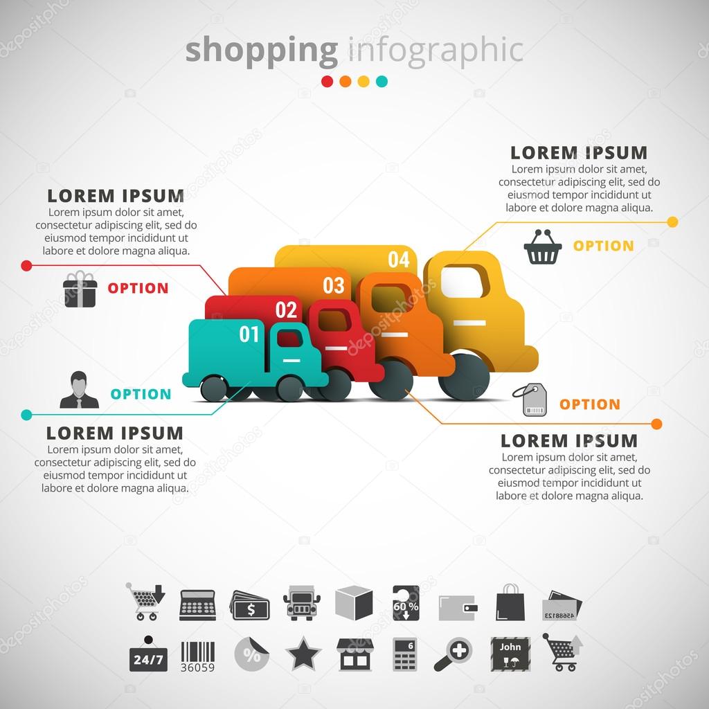 Shopping infographic — Stock Photo © grki #75682653