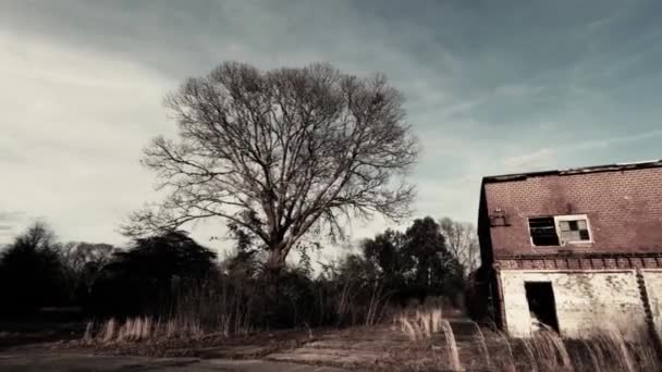 Pan Old Abandoned Creepy Scary Brick Building Rural Georgia — Stock ...