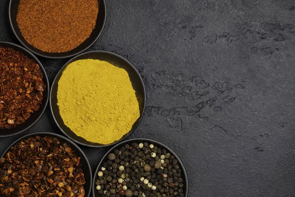 Red Chili Exploded Small Pieces Pepper Bowl Colored Pepper Ground Stock ...