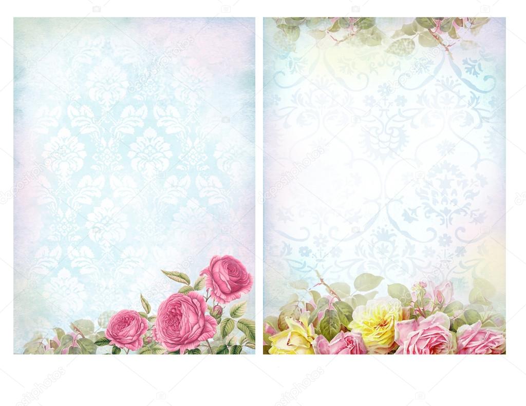 Shabby chic backgrounds with roses. Stock Photo by ©karissaa 62860691