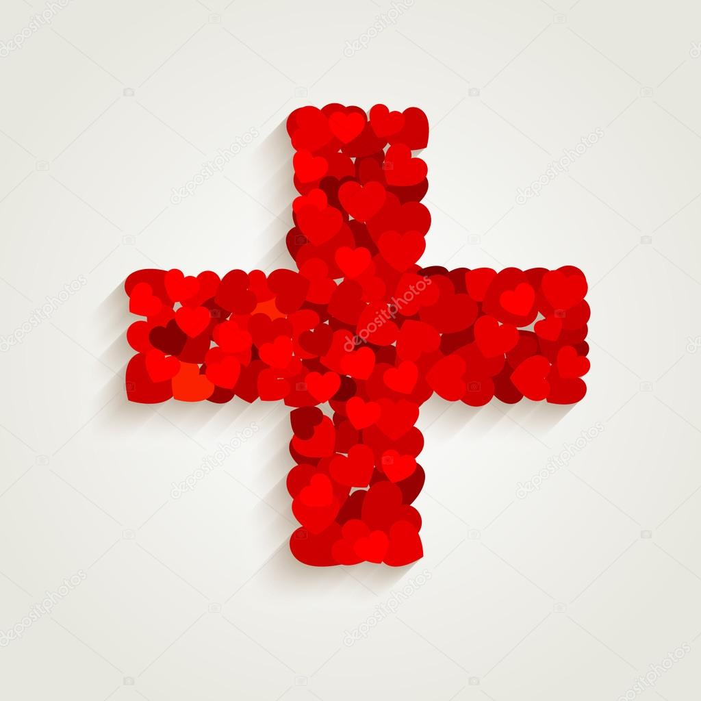 Croix signe coeur Vecteur par ©nopstudio 75076665