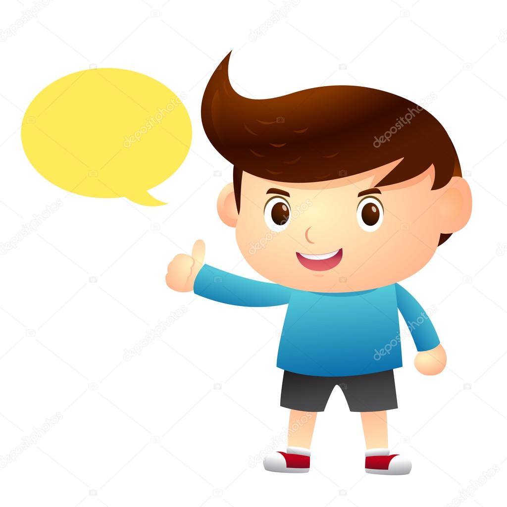 Boy Speaking Cartoon