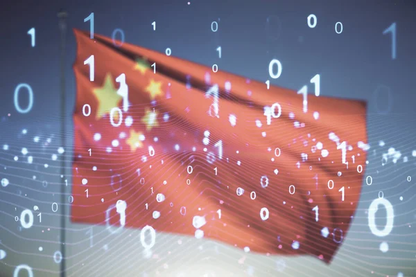 Double exposure of abstract virtual binary code hologram on Chinese ...