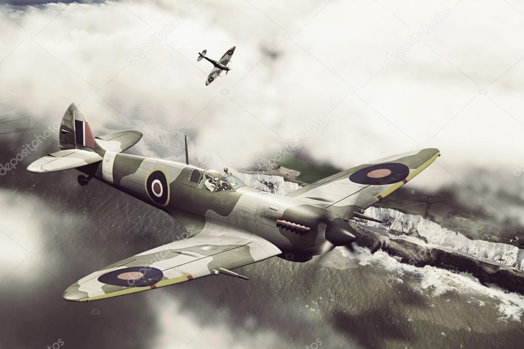 Two Spitfires over Dover – Stock Editorial Photo © tompic #71974161