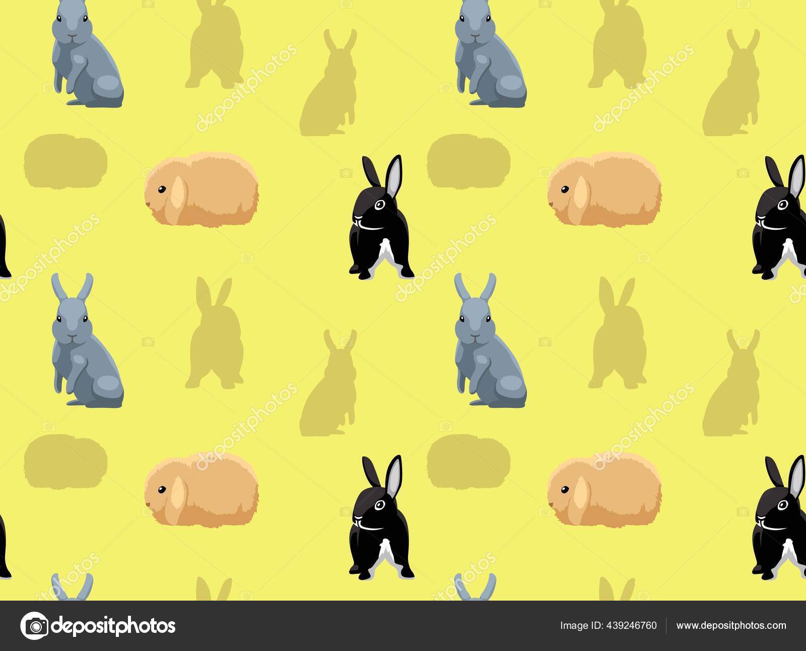 Rabbit Wallpaper Cartoon Character Stock Vector By ©punnawich 439246760