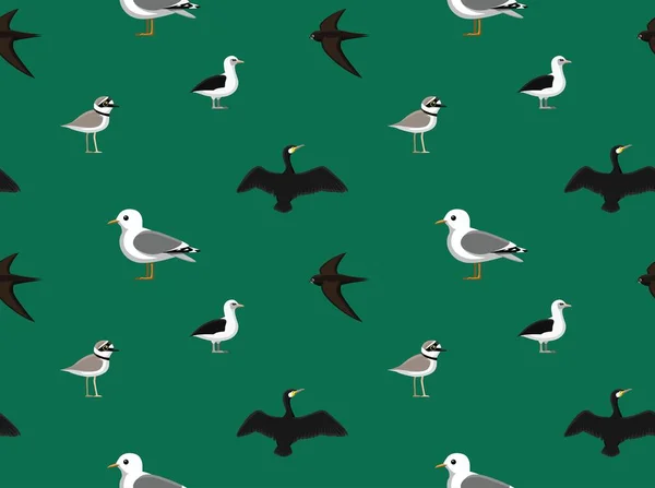 Random Australian Birds Wallpaper Stock Vector by ©Punnawich 441535666