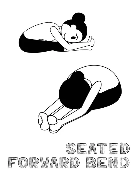 Seated forward bend Vector Art Stock Images | Depositphotos