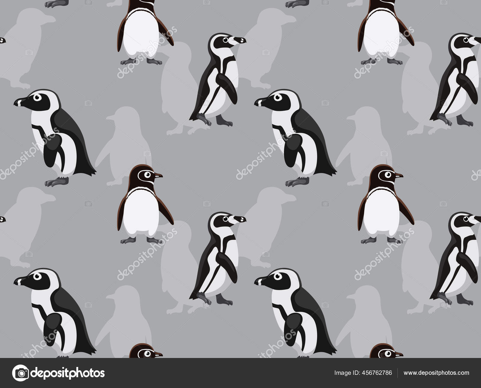 African Penguin Background Seamless Wallpaper Stock Vector by ...