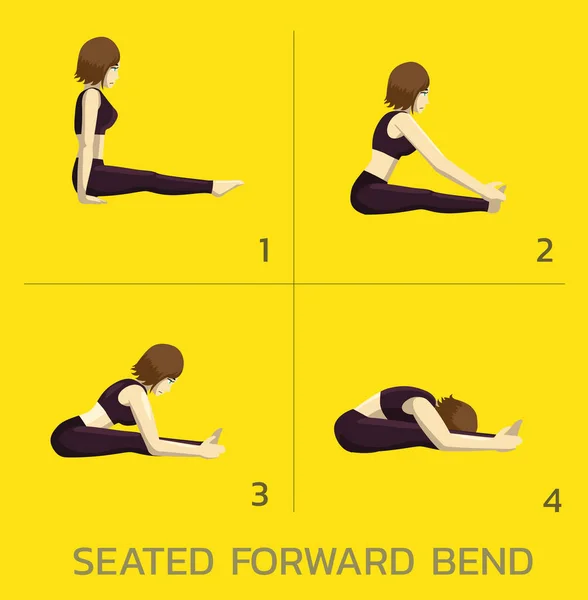 Seated forward bend Vector Art Stock Images | Depositphotos