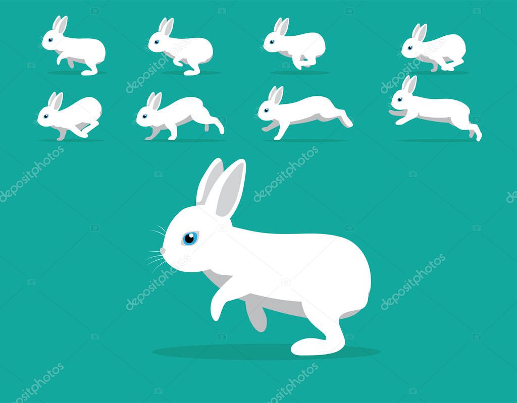 Secuencia de animación animal Conejo Vector de dibujos animados polaco 2023