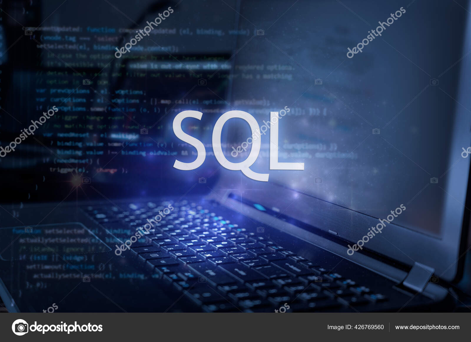 Inscripción Sql Contra Laptop Código Fondo Aprender Lenguaje ...