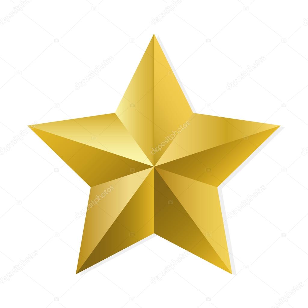 Gold star isolated vector object Stock Vector Image by ©Elena ...