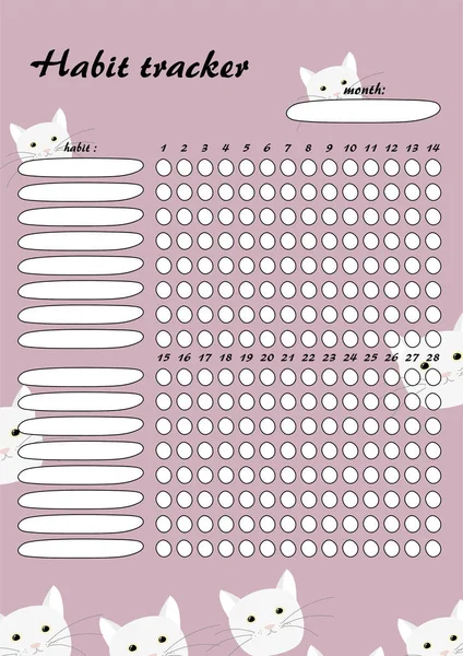 Habits planner Vector Art Stock Images | Depositphotos