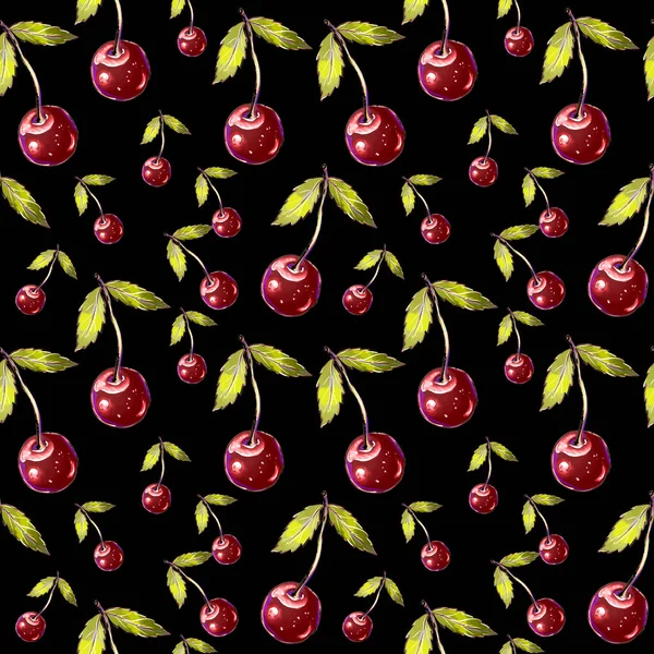 Cute cherry seamless pattern. Sweets and yummies. Colorful wallpaper ...