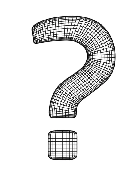 Ilustraci n poligonal baja del signo de interrogaci n. Estructura Wireframe. Ilustraci n de s ...