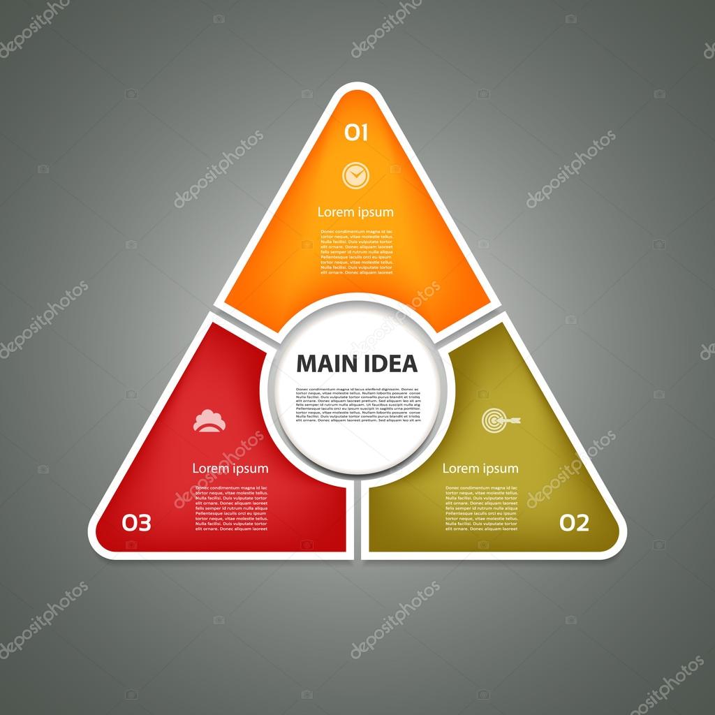 Diagrama cíclico com três passos e ícones Vetor de ©RegioEligo 111617264