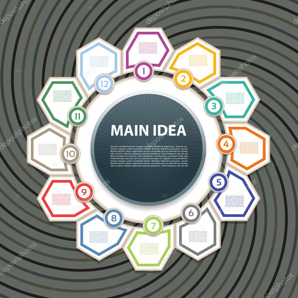 Cyclic diagram with twelve steps. eps 10 Stock Vector by ©RegioEligo ...