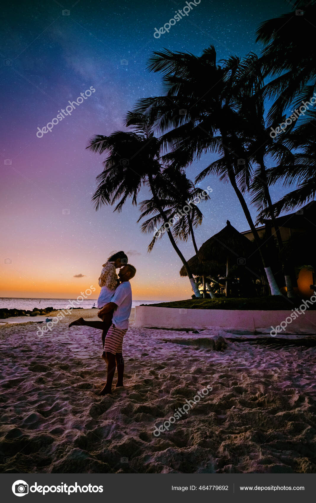 Sunset Aruba at Divi beach,colorful sunset at the beach in Aruba ...