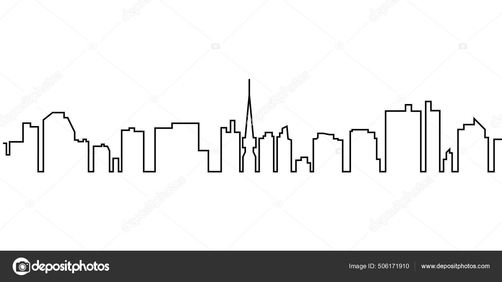 City Line Background Simple Design Stock Vector Image by ©AndrOm #506171910