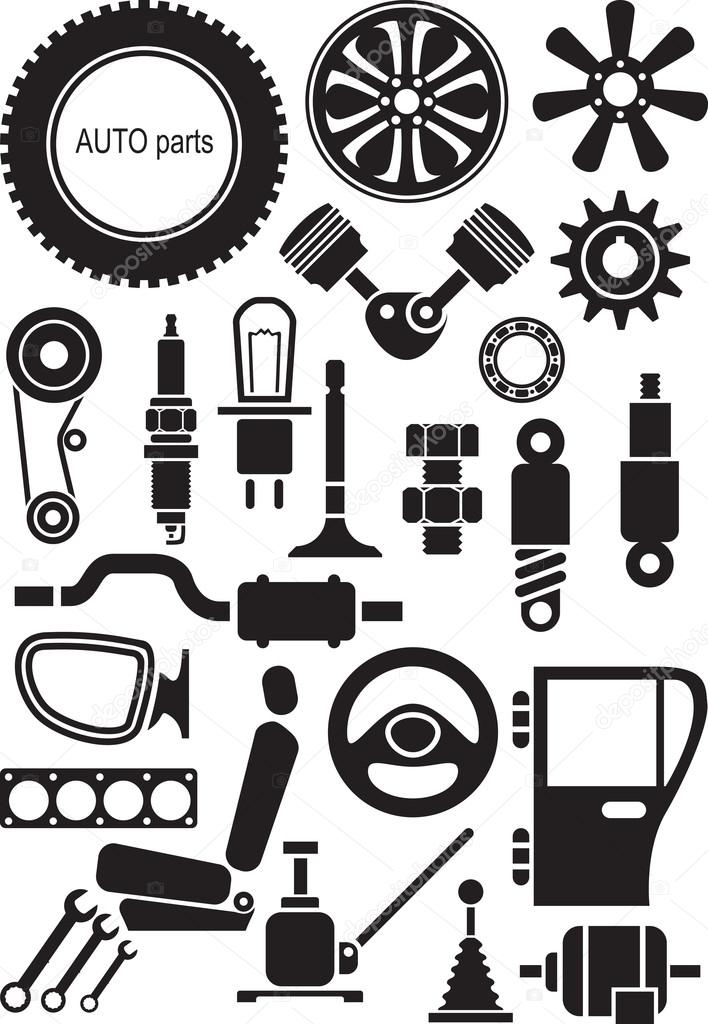 Car Spare Parts Vector