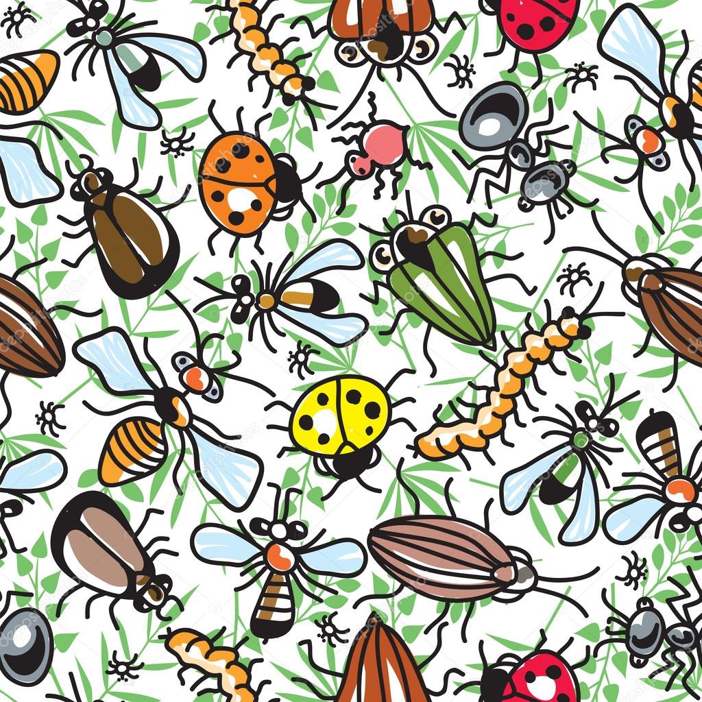 Decorative texture consisting of images of insects Stock Vector Image ...